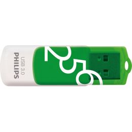 Philips Vivid Edition 256GB USB-Stick (USB 3.0, Lesegeschwindigkeit 100 MB/s), grün|weiß