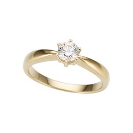 Firetti Solitärring Schmuck Geschenk Gold 750 Damenring Verlobungsring Goldring Solitär, mit Brillant, gelb|goldfarben