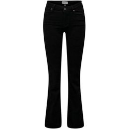 Only Bootcut-Jeans ONLPOWER MID PUSH UP SWEET FLARE DNM EXT, schwarz