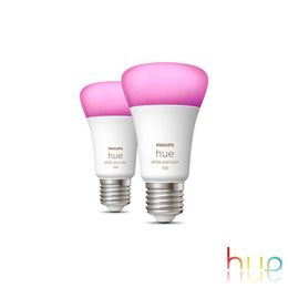 Philips Hue White & Color Ambiance LED E27, 9,5 Watt, Doppelpack, 8719514291317,