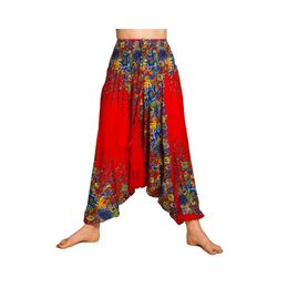 PANASIAM Relaxhose Aladinhose Butterfly Haremshose aus 100% natürlicher Viskose Pumphose für Damen bequeme Freizeithose Pluderhose