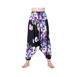 PANASIAM Relaxhose Aladinhose Butterfly Haremshose aus 100% natürlicher Viskose Pumphose für Damen bequeme Freizeithose Pluderhose