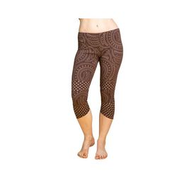 PANASIAM Leggings Goa Leggings ‘Lalita‘ mit mandalartigen Kreismustern 100% Baumwolle Caprileggings sommerliche 3/4 Leggings Sommerleggings