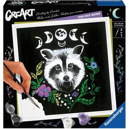 Ravensburger Malen nach Zahlen CreArt, Pixie Cold: Racoon, Made in Europe; FSC® - schützt Wald - weltweit, bunt