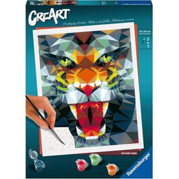 Ravensburger Malen nach Zahlen CreArt, Polygon Tiger, Made in Europe; FSC® - schützt Wald - weltweit, bunt