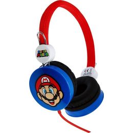 OTL Super Mario Stereo Headset für Kinder mit Lautstärkebegrenzung Kinder-Kopfhörer (max 85 DB) und verstellbarem Kopfband)