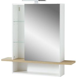 möbelando möbelando Badezimmerspiegelschrank 387 (BxHxT: 90x91x25 cm) in weiss