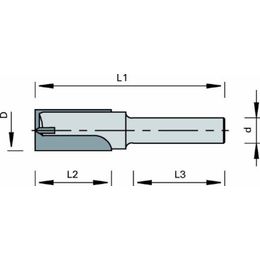 Stehle Schaftfräser 2215 Nut-Fräser 8x55x8mm Z=2 R [R]