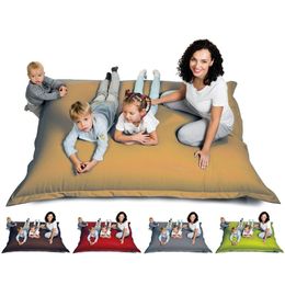 sunnypillow Sitzsack aus Kunstleder Outdoor & Indoor für Kinder & Erwachsene