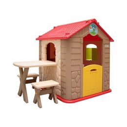 LittleTom Spielhaus Kinder Spielhaus ab 1 Garten Kinderhaus mit Tisch