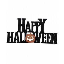 Horror-Shop Dekoobjekt Happy Halloween Holz Aufsteller als Tischdeko 40cm