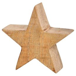 matches21 HOME & HOBBY matches21 HOME & HOBBY Dekofigur Dekofigur Stern Mangoholz Holzstern Figur Holz natur 10 cm (1 St)