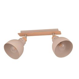 Eglo Leuchten Eglo ARRECIFE Deckenleuchte Holzoptik, Nickel-Matt, 2-flammig
