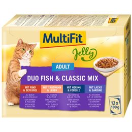 MultiFit Adult Jelly Duo Fish & Classic Mix Multipack 12x100 g