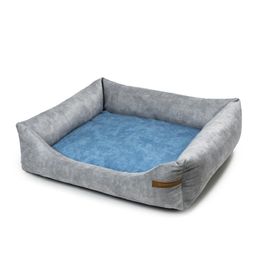 Rexproduct SoftColor luxury dog bed in grau color blau L