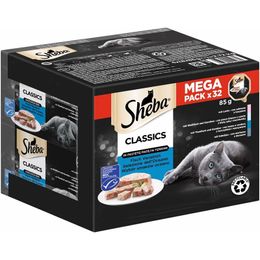 Sheba Mega-Pack Classics in Pastete Fisch Variation 32x85g