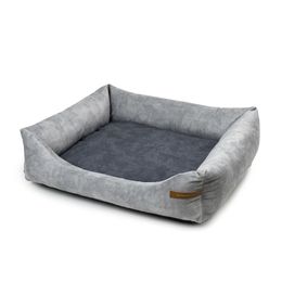Rexproduct SoftColor luxury dog bed in grau color graphit/nature S