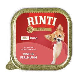 Rinti Gold Mini 16x100g Rind & Perlhuhn