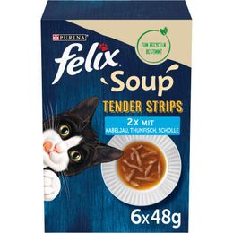 FELIX Soup Tender Strips Suppe 6x48g Kabeljau, Thunfisch, Scholle