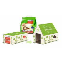 Cat's Best Aktion - Original Katzenstreu 4,3 kg + Katzenhaus