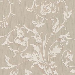Barock Tapete floral Beige graue Vliestapete mit Ranken für Esszimmer und Wohnzimmer Vlies Textiltapete mit Blumen und Ornamenten - Beige, Beige