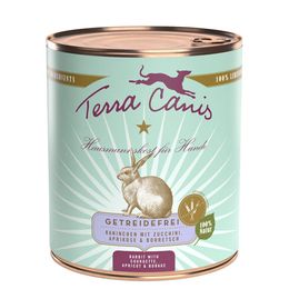 Terra Canis Getreidefrei Adult 6x800g Kaninchen mit Zucchini, Aprikose & Borretsch