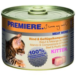 Premiere Meat Menu Kitten Rind & Geflügelkomposition 6x200 g