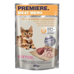 Premiere Meat Menu Kitten Rind & Geflügelkomposition 24x85 g