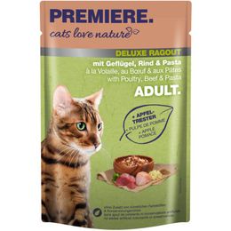 Premiere cats love nature Deluxe Ragout mit Geflügel, Rind & Pasta 48x100 g