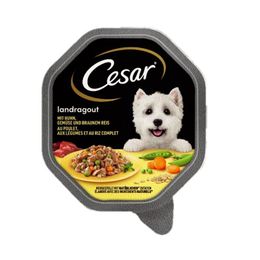 CESAR Landragout 14x150g Huhn-Stückchen, Naturreis und Gemüse