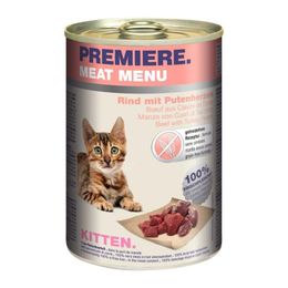 Premiere Meat Menu Kitten Rind & Putenherzen 12x400 g