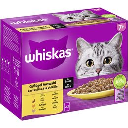 whiskas Multipack 7+ Geflügel Auswahl in Sauce 12 x 85g