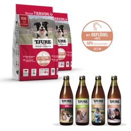 Tjure Geflügel & Reis 15kg + All In One Fleischsmoothie´s 4x320ml