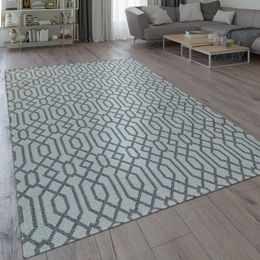 Teppich Wohnzimmer Skandinavischer Stil Modern Grau Beige 80x150 cm - Paco Home