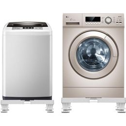 [en.casa] - Waschmaschinen-Untergestell Marklohe 4 Füße max. 300 kg Weiß Weiß