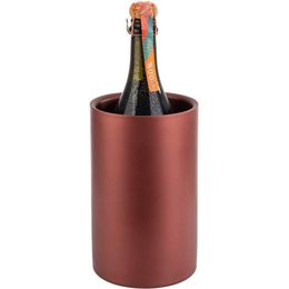 APS Wein- und Sektkühler, doppelwandig, Edelstahl, Höhe 20 cm, rot