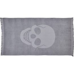 done.® Hamamtücher Skull, Hamam Frottier (1-St), saugfähige Frottier-Innenseite, ideal als Sauna- oder Strandtuch, grau|silberfarben