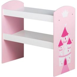 Roba® Kinderregal Krone, rosa/pink, inklusive 5 Stoffboxen in 2 Größen, rosa