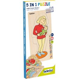 Beleduc Konturenpuzzle Lagen Puzzle - Mutter, 28 Puzzleteile, bunt
