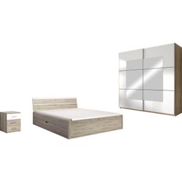Helvetia Schlafzimmer-Set Beta, (4-St), wahlweise in 3 Farben und 2 Bettgrößen, weiß
