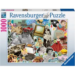 Ravensburger Puzzle Die 50er Jahre, 1000 Puzzleteile, Made in Germany; FSC® - schützt Wald - weltweit, bunt