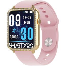 SMARTY 2.0 SMARTY 2.0, SW035I03 Smartwatch Set, 2-tlg., mit abnehmbarer Glitzercase, rosa