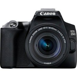 Canon EOS 250D Spiegelreflexkamera (EF-S 18-55mm f/4-5.6 IS STM, 24,1 MP, 3x opt. Zoom, Bluetooth, WLAN), schwarz