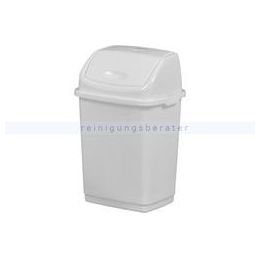 CLAP Rossignol Abfallbehälter mit Kippdeckel 5 L weiß Polypropylen Abfallbehälter