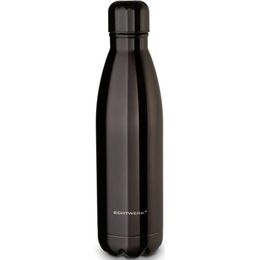 ECHTWERK Isolierflasche Shiny, Trinkflasche, Klavierlackoptik, aus hochwertigem Edelstahl, BPA-Frei, schwarz