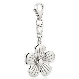 Kangaroos Charm-Einhänger Schmuck Geschenk Silber 925 Anhänger Charms Blume, Exklusiv bei uns, silberfarben