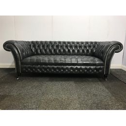 JVmoebel 3-Sitzer Chesterfield Vintage Echtleder Luxus Sofa Sitz 100% Leder Sofort