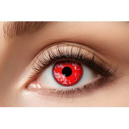 Eyecatcher Farblinsen Red Flower Kontaktlinsen. Rote Motivlinsen