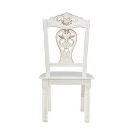 JVmoebel Stuhl Weiß Lehnstuhl Luxus Esszimmer Möbel Elegantes Stühle Klassische Holz