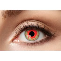 Eyecatcher Farblinsen Bloodshot 2 Kontaktlinsen. Blutige Motivlinsen